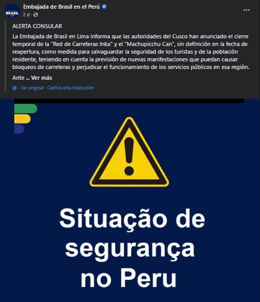 ¿Es seguro visitar el Perú debido a la violencia? Conoce los países que ...
